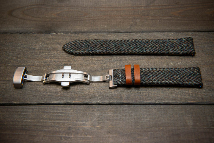 Tweed watch strap, Watch band made of HARRIS TWEED®."Heather Glen ...