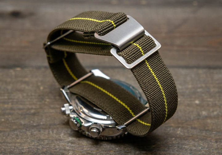 Nylon Elastic watch strap, adjustable Marine Nationale Parachute watch ...