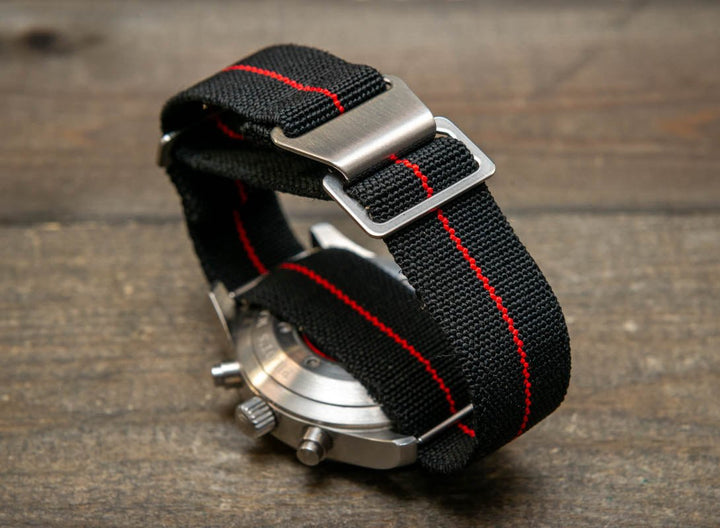 Nylon Elastic watch strap, adjustable Marine Nationale Parachute watch ...