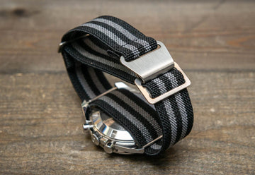 Nylon Elastic watch strap, adjustable Marine Nationale Parachute watch ...