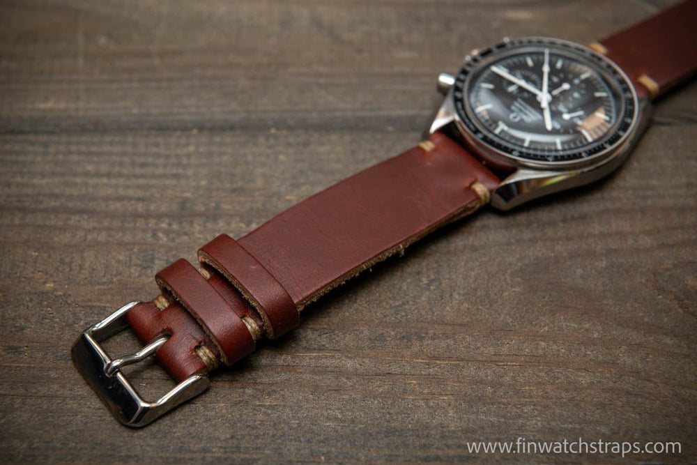Leather Watch Strap, Horween Chromexcel horsebutt leather watch band,