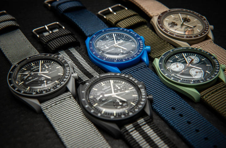 Nylon Military Watch Strap, army two piece watch band, MoonSwatch Watch ...