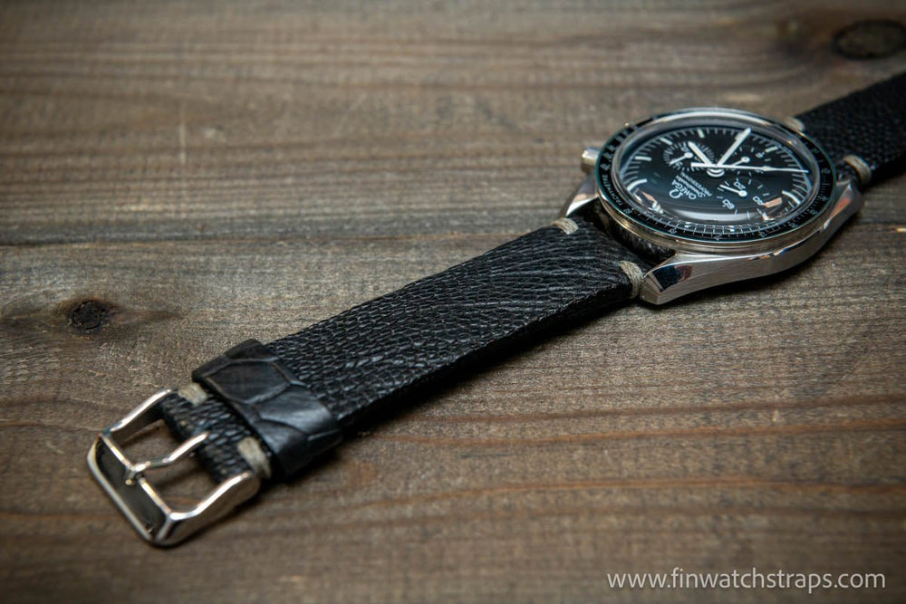 Ostrich legs leather watch strap