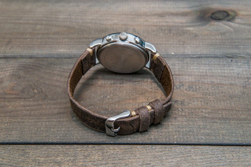 Pilot Leather Watch Strap, Aviator model, Military style tapered model ...