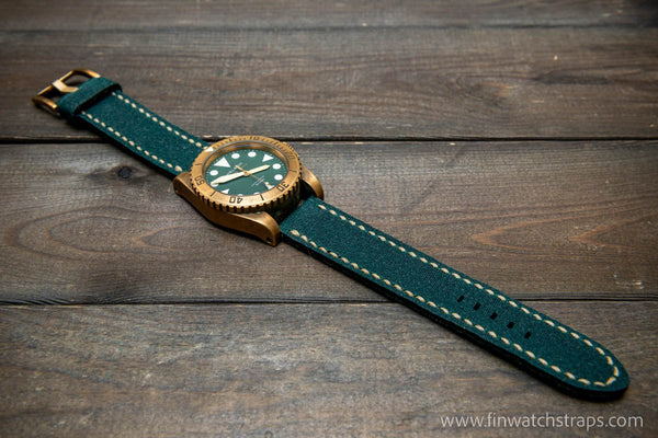 Sailcloth Marine Canvas handmade watch straps by FinWatchStraps®